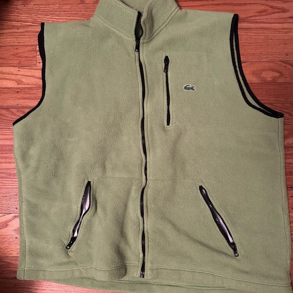 Lacoste | Jackets & Coats | Vintage Lacoste Green Fleece Vest | Poshmark